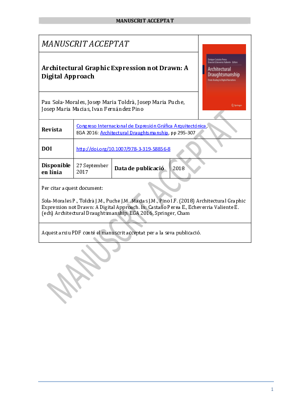 (PDF) Architectural Graphic Expression not Drawn: A Digital Approach