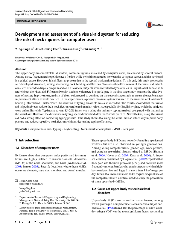 (PDF) Development and assessment of a visual-aid system for reducing ...