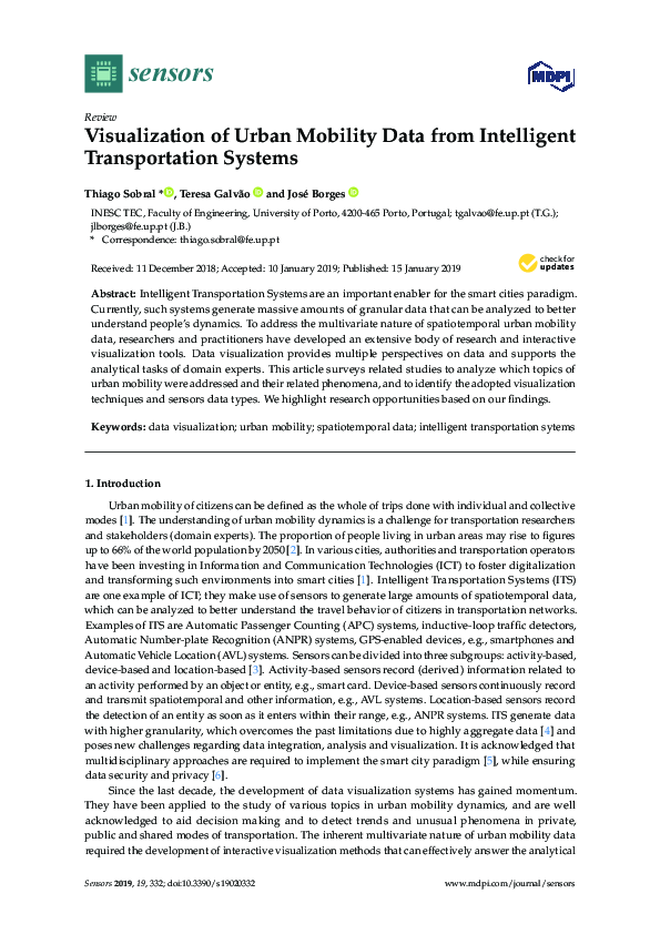 (PDF) Visualization of Urban Mobility Data from Intelligent ...