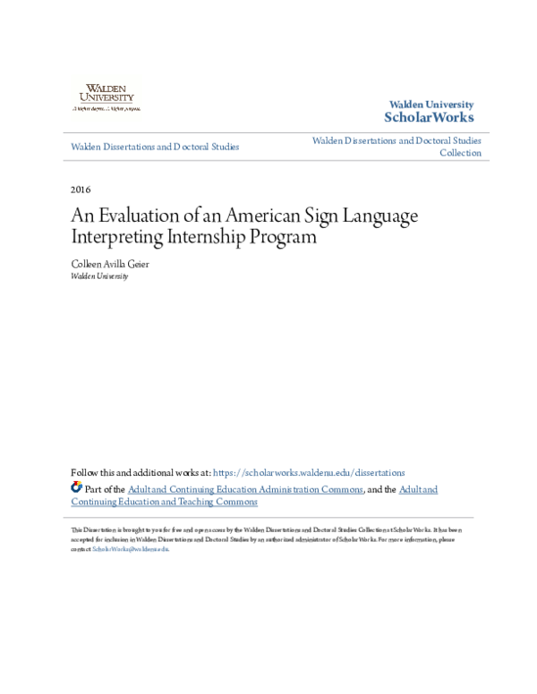 (PDF) An Evaluation of an American Sign Language Interpreting ...