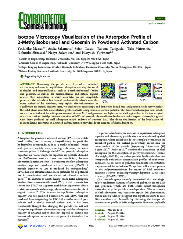 (PDF) Isotope microscopy visualization of the adsorption profile of 2 ...
