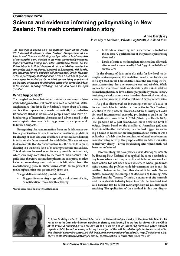 (PDF) Science and evidence informing policymaking in New Zealand: The ...