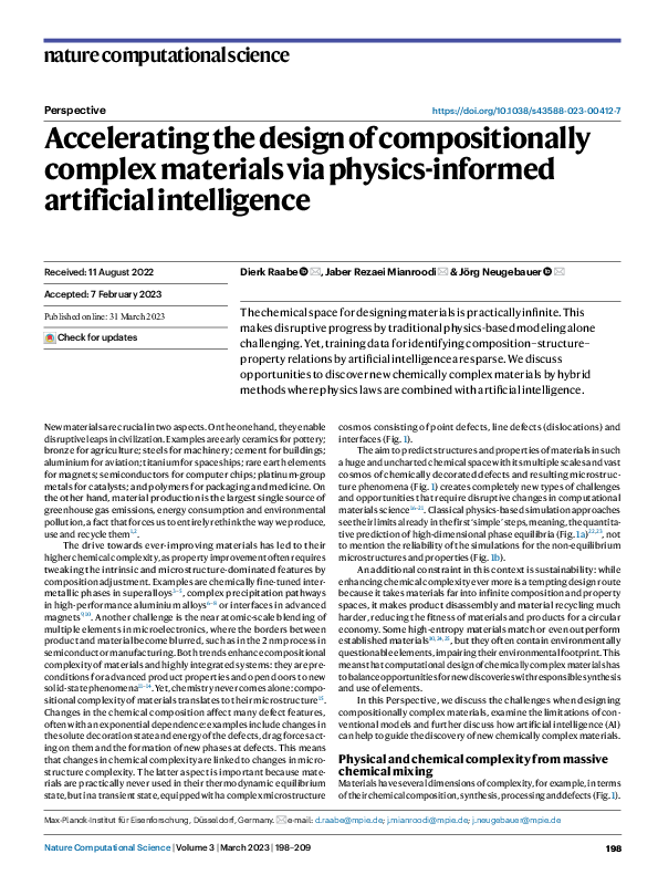 (PDF) Accelerating the design of compositionally complex materials via ...