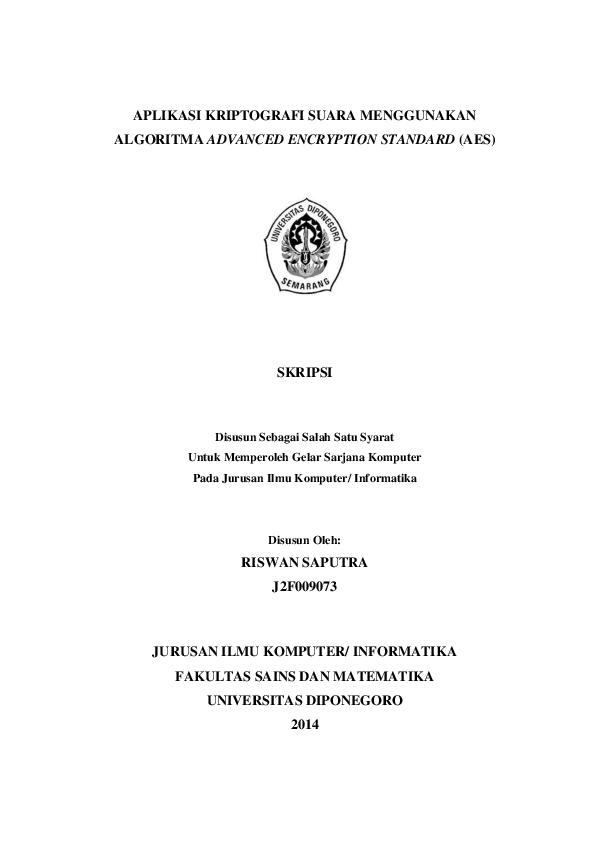 (PDF) Halaman Judulaplikasi Kriptografi Suara Menggunakan Algoritma ...