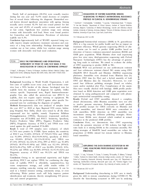 (PDF) P207 Evaluation of Oxford Nanopore MinION sequencing to predict antimicrobial resistance ...