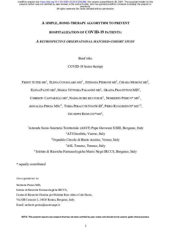 (PDF) A Simple, Home-Therapy Algorithm to Prevent Hospitalization for ...