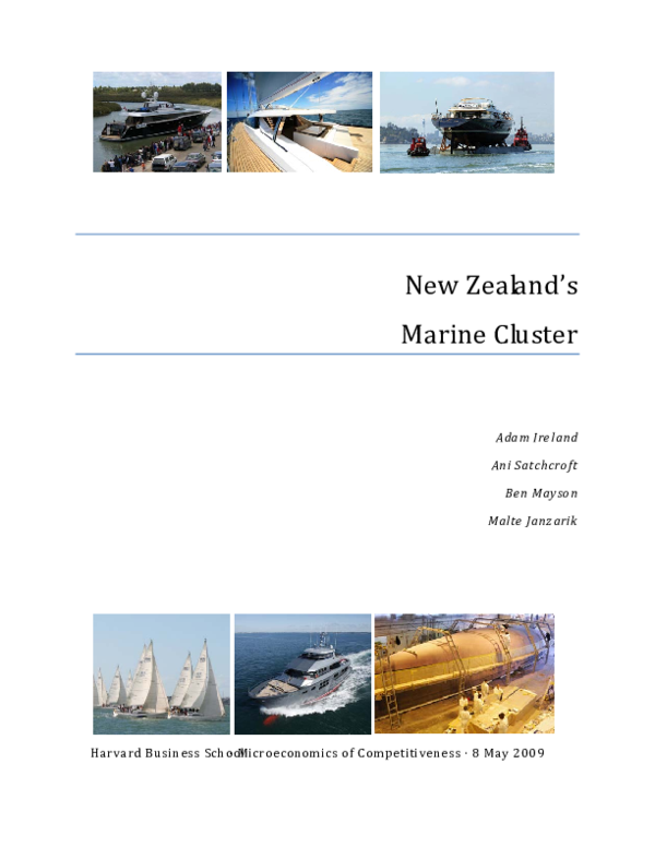 (PDF) New Zealand’s Marine Cluster