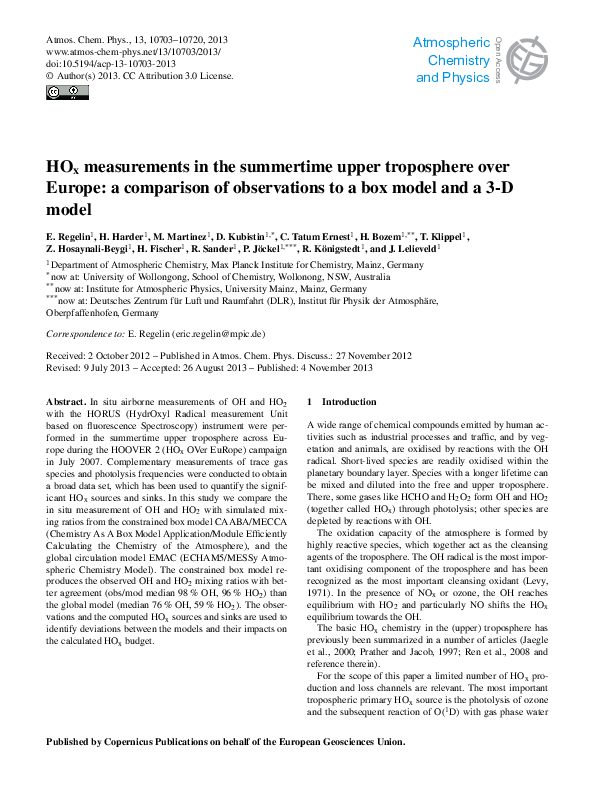 (PDF) Atmospheric Chemistry and Physics