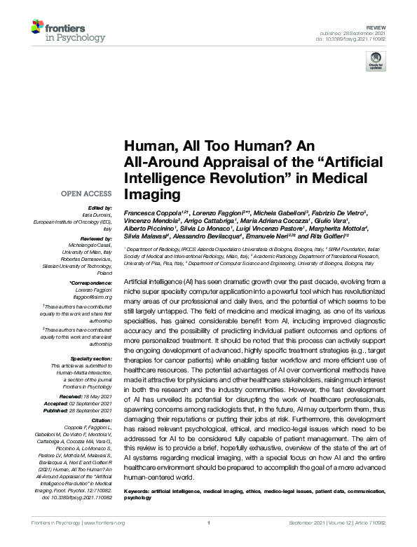 (PDF) Human, All Too Human? An All-Around Appraisal of the “Artificial ...