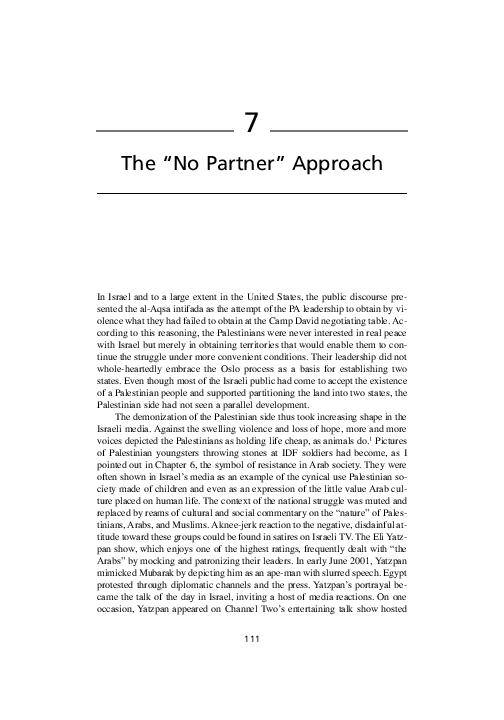 (PDF) The No Partner Approach