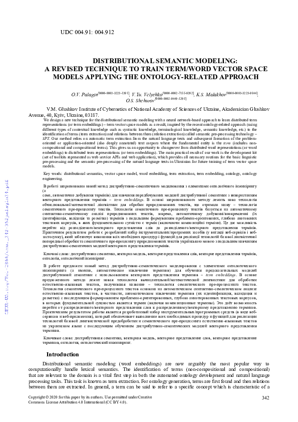 Pdf Distributional Semantic Modeling A Revised Technique To Train Termword Vector Space