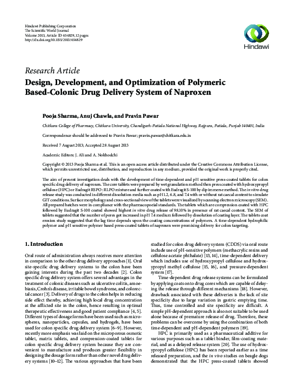 (PDF) Design, Development, and Optimization of Polymeric Based-Colonic Drug Delivery System of ...