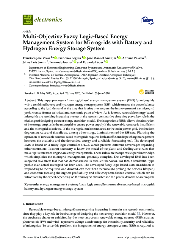 Pdf Multi Objective Fuzzy Logic Based Energy Management System For Microgrids With Battery And 3688