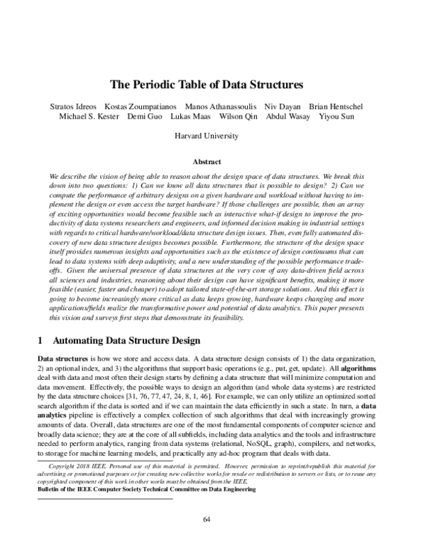 (PDF) The Periodic Table of Data Structures