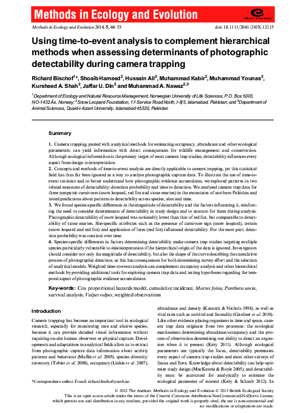 Pdf Using Time‐to‐event Analysis To Complement Hierarchical Methods When Assessing