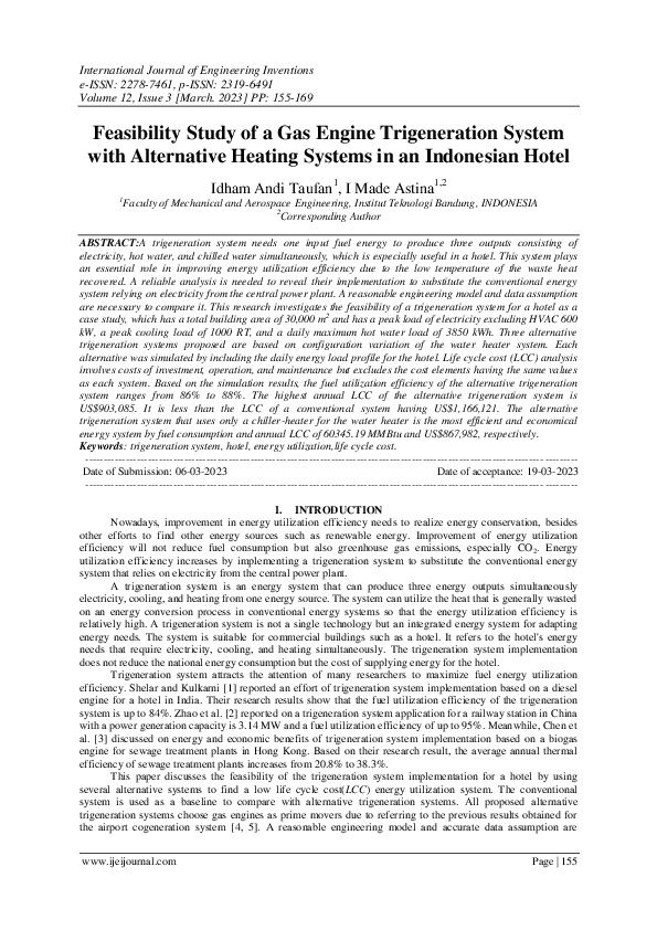 (PDF) Feasibility Study of a Gas Engine Trigeneration System with ...