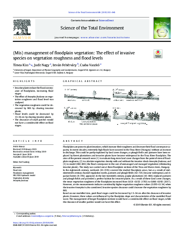 (PDF) (Mis) management of floodplain vegetation: The effect of invasive ...