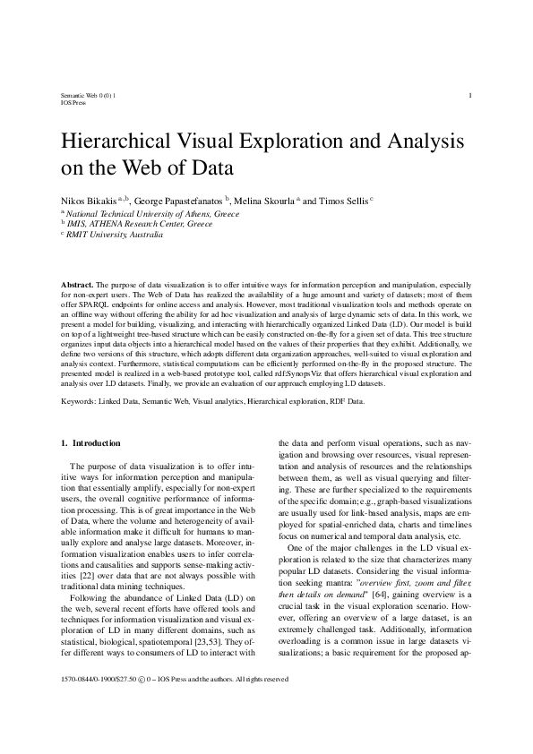 (PDF) Hierarchical Visual Exploration and Analysis on the Web of Data