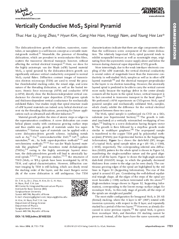 (PDF) Vertically Conductive MoS2 Spiral Pyramid