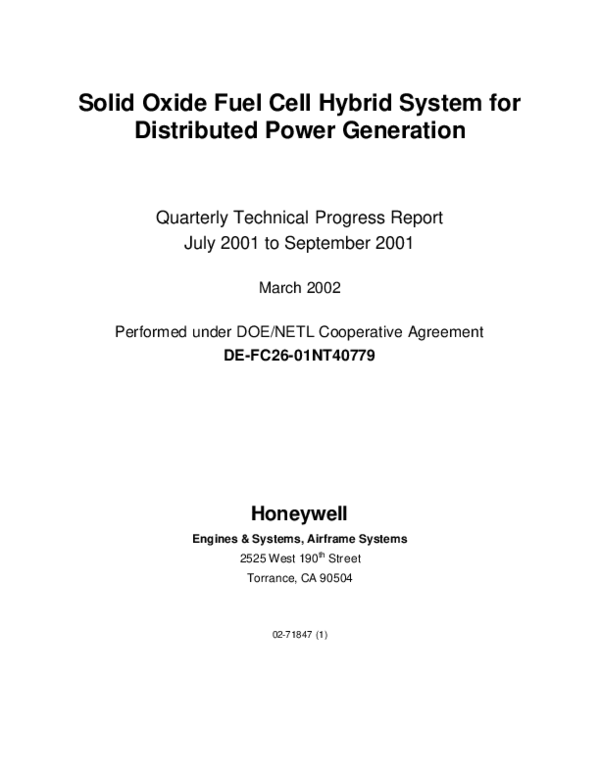 (PDF) SOFC-Microturbine Hybrid for Power Generation