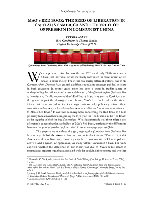 (PDF) Mao’s Red Book | Keisha Asare - Academia.edu