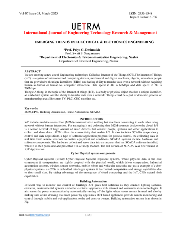 (PDF) EMERGING TRENDS IN ELECTRICAL & ELCTRONICS ENGINEERING