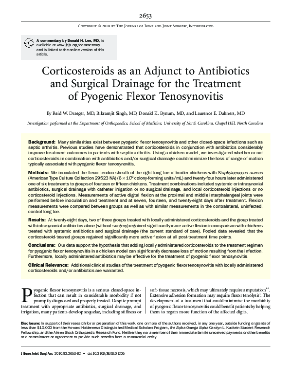(PDF) Corticosteroids as an Adjunct to Antibiotics and Surgical ...