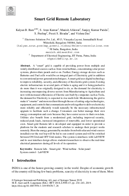 (PDF) Smart Grid Remote Laboratory