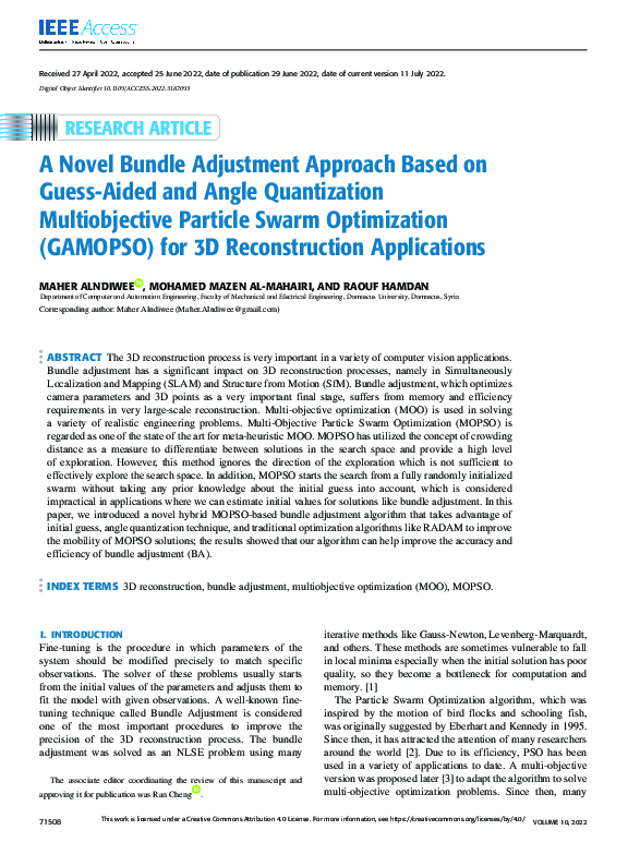 (PDF) A Novel Bundle Adjustment Approach Based on Guess-Aided and Angle Quantization ...