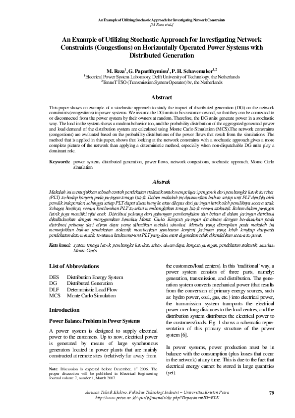 Pdf An Example Of Utilizing Stochastic Approach For Investigating