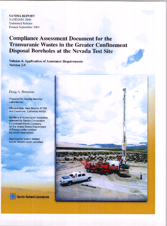 (PDF) Compliance Assessment Document for the Transuranic Wastes in the ...