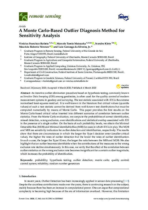 (PDF) A Monte Carlo-Based Outlier Diagnosis Method for Sensitivity Analysis