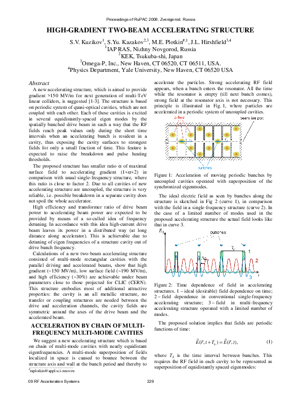 High-gradient two-beam accelerator structure
