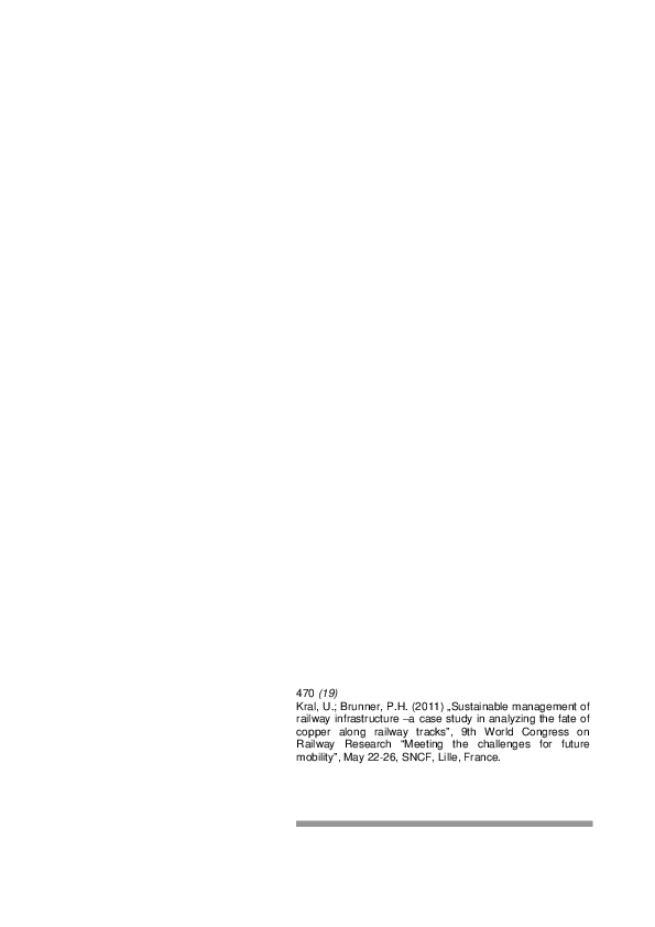 (PDF) Sustainable management of railway infrastructure –a case study in ...