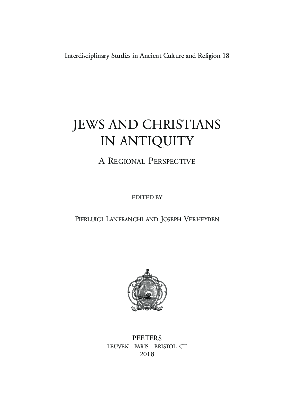 (PDF) Identifying Jews and Christians: The Evidence of the Papyri