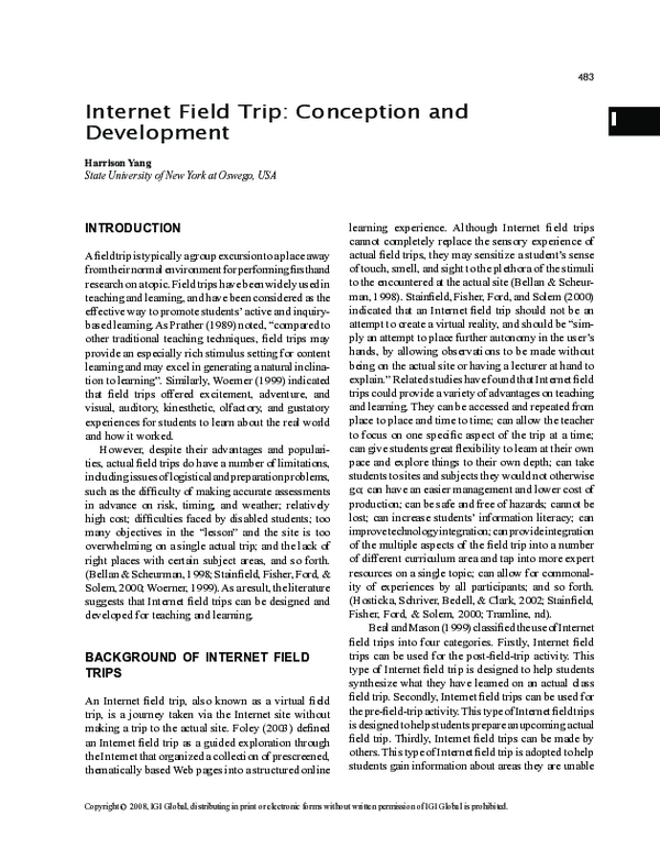 (PDF) Internet Field Trip