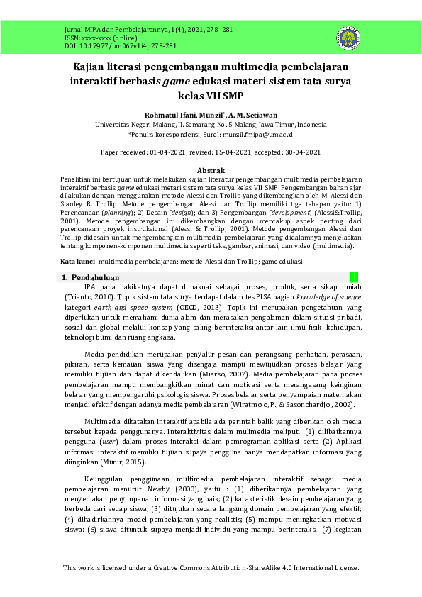 (PDF) Kajian literasi pengembangan multimedia pembelajaran interaktif berbasis game edukasi ...