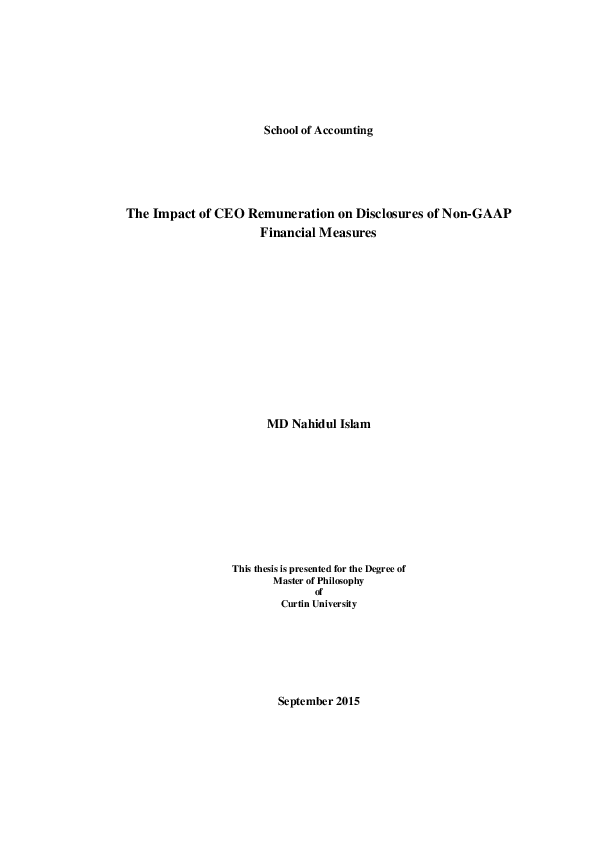 (PDF) The impact of CEO remuneration on disclosures of non-GAAP ...