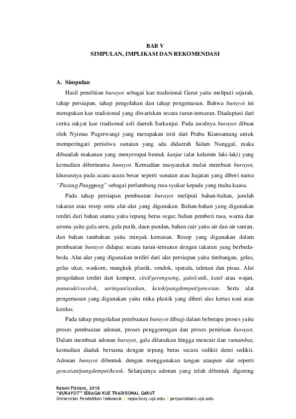 (PDF) “Burayot” Sebagai Kue Tradisional Garut
