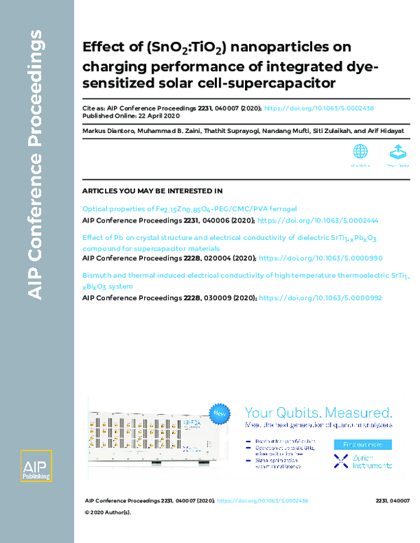 (PDF) Effect of (SnO2:TiO2) nanoparticles on charging performance of ...
