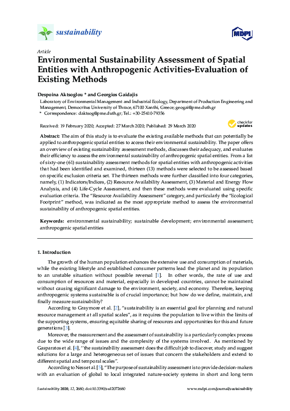 (PDF) Environmental sustainability assessment of sugarcane bioenergy