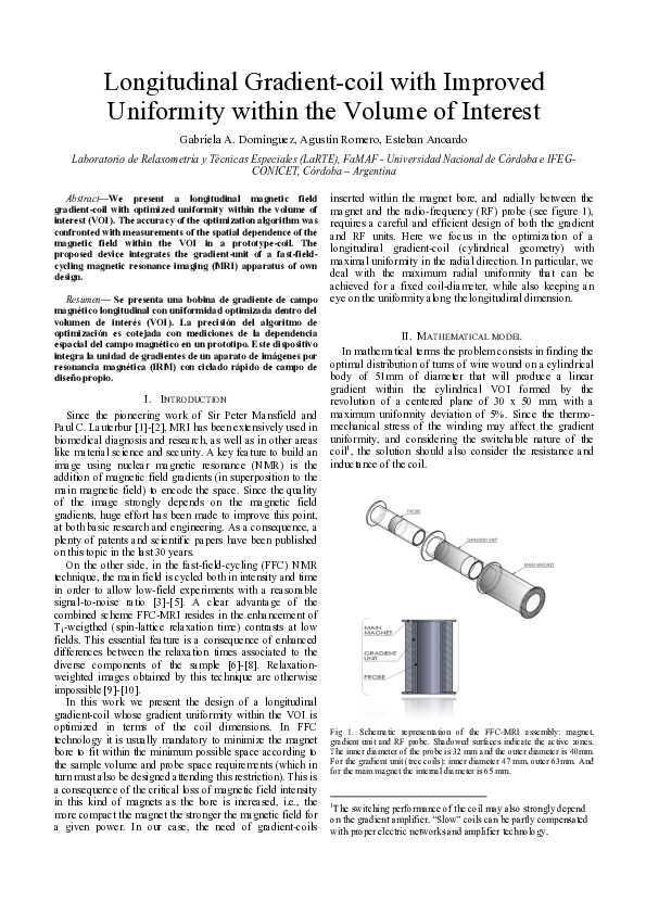 Pdf Longitudinal Gradient Coil With Improved Uniformity Within The Volume Of Interest