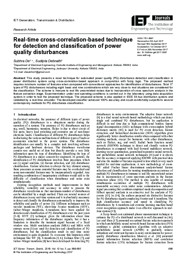 Pdf Real‐time Cross‐correlation‐based Technique For Detection And