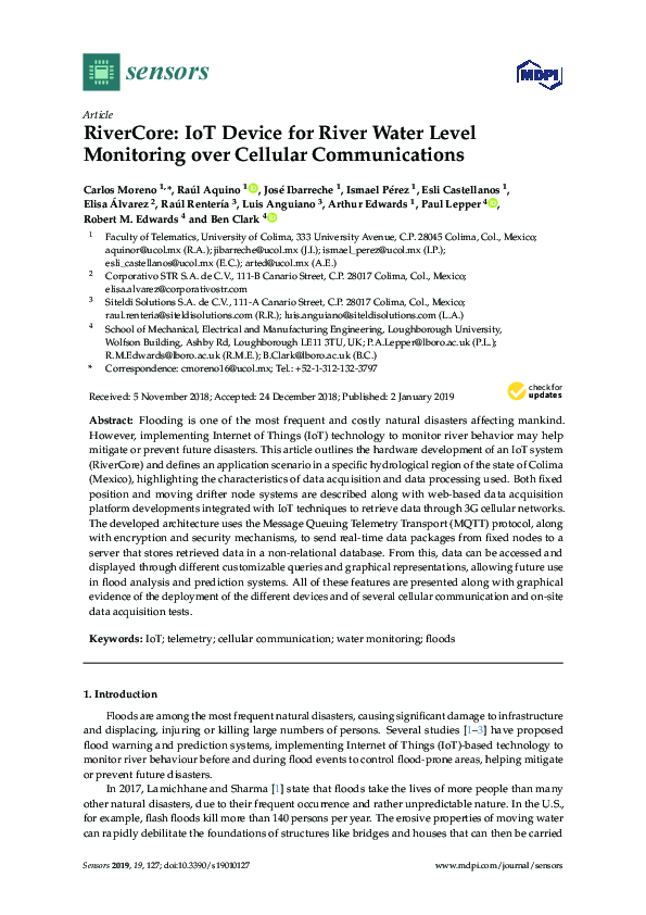 (PDF) RiverCore: IoT-Based River Water Level Monitoring System