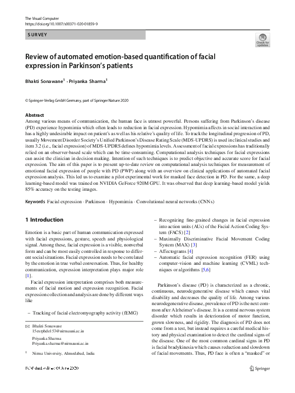 (PDF) Review of automated emotion-based quantification of facial ...