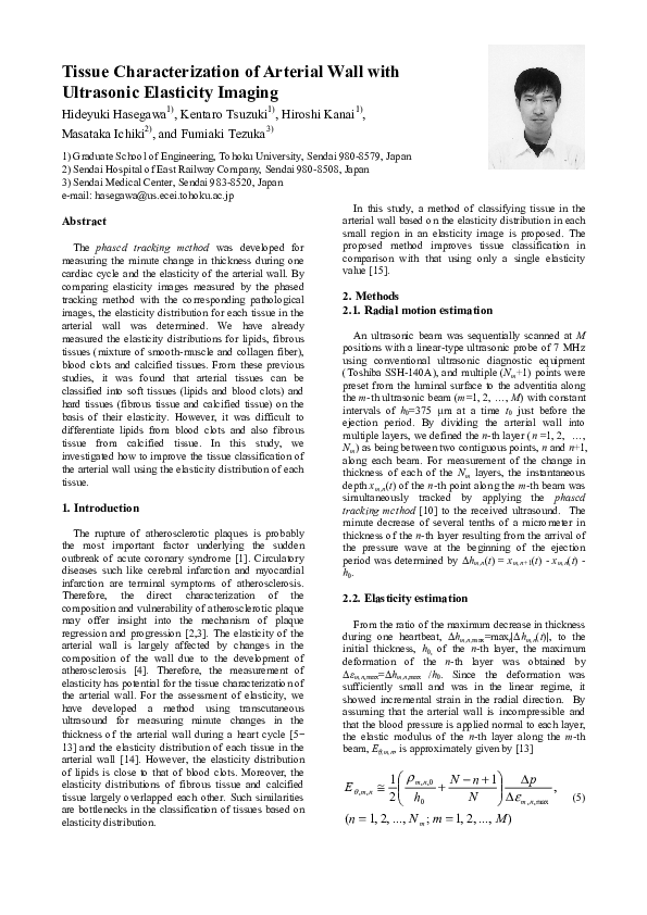 (PDF) Tissue Characterization of Arterial Wall with Ultrasonic ...