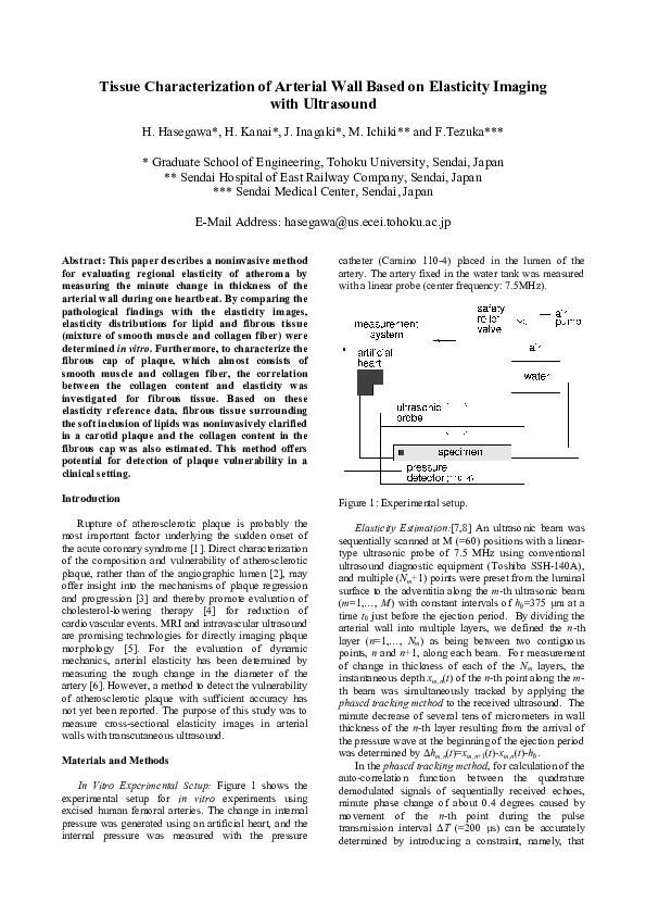 (PDF) Tissue Characterization of Arterial Wall Based on Elasticity Imaging with Ultrasound ...