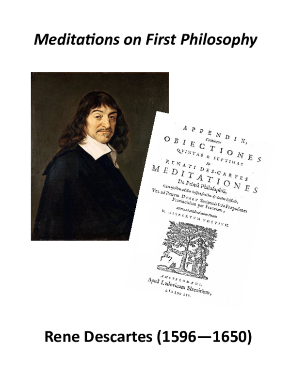 (PDF) Meditations on First Philosophy