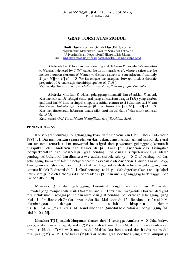 (PDF) Graf Torsi Atas Modul