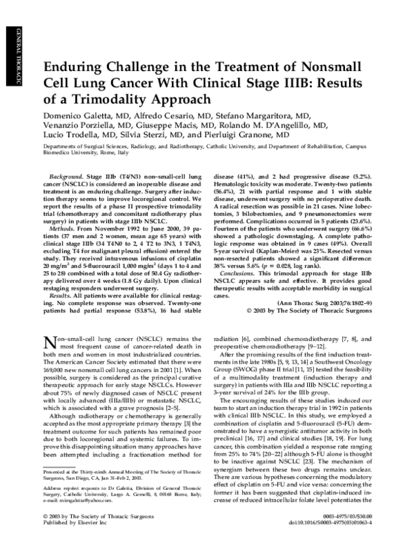 (PDF) Enduring challenge in the treatment of nonsmall cell lung cancer ...